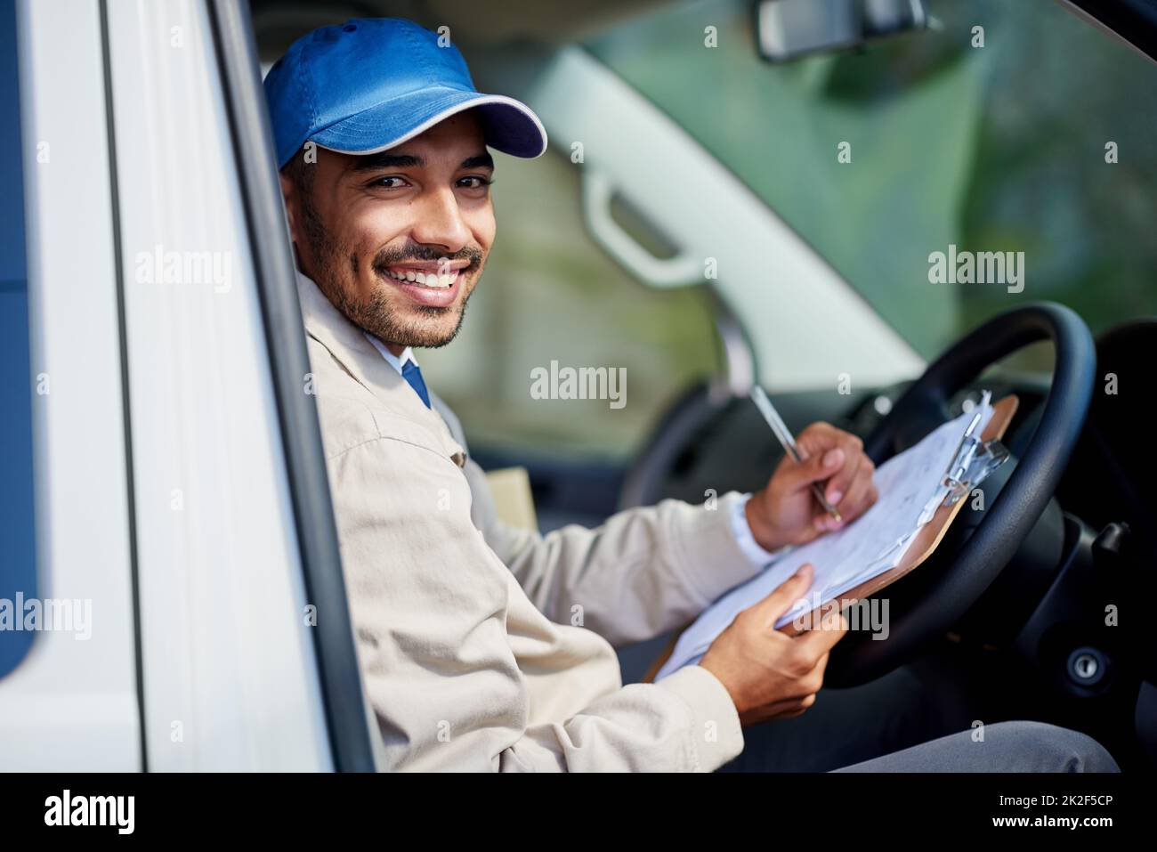 Blue van man hi-res stock photography and images - Alamy