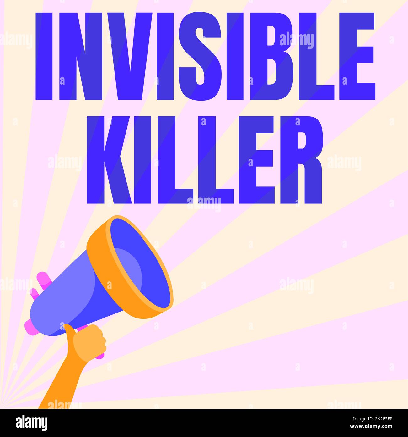 Text showing inspiration Invisible Killer. Word Written on presence ...