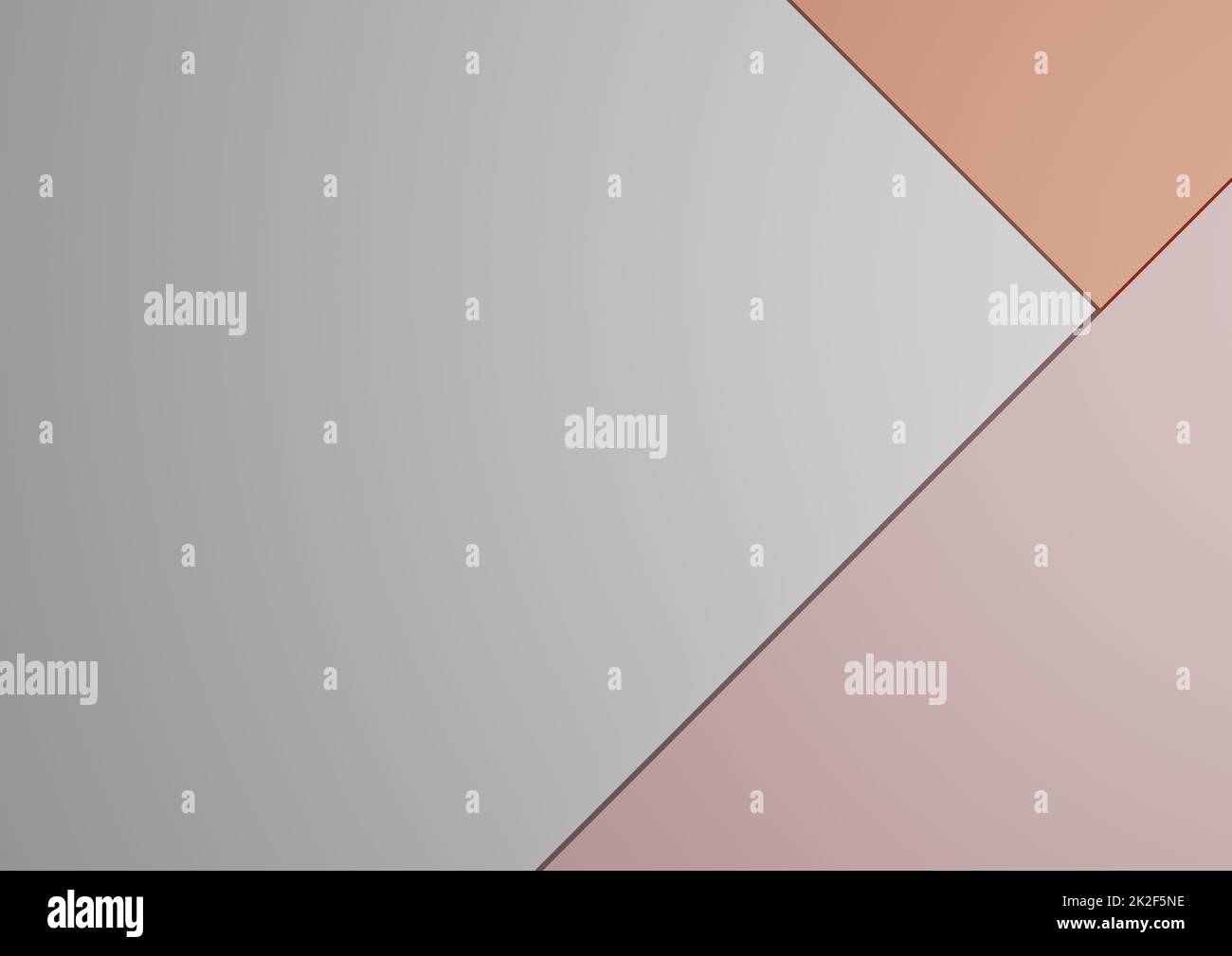 Top view 3D render of minimal colorful gray, orange, pink paper ...