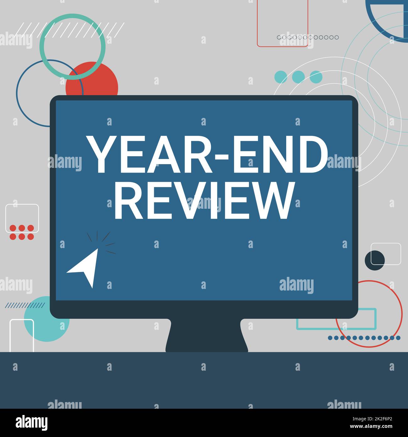 Text caption presenting Year end Review. Conceptual photo Year end ...