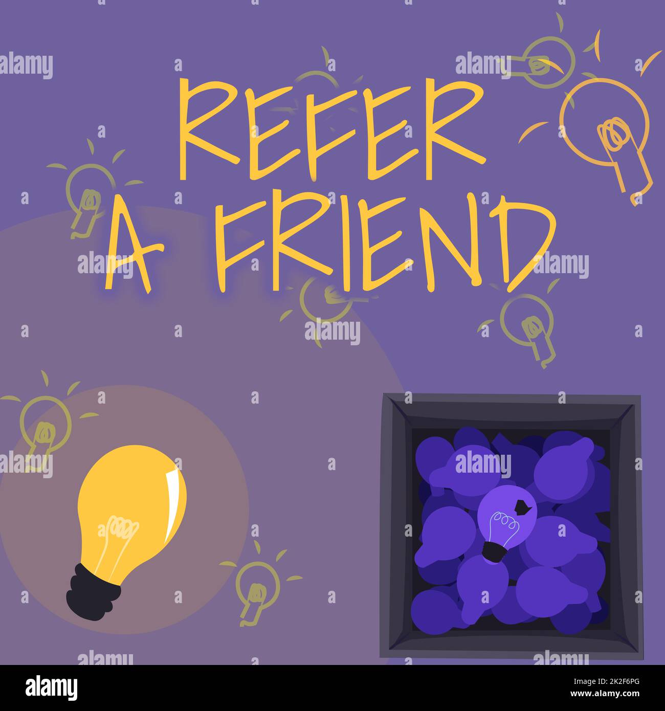 Text showing inspiration Refer A Friend. Word for Recommendation ...