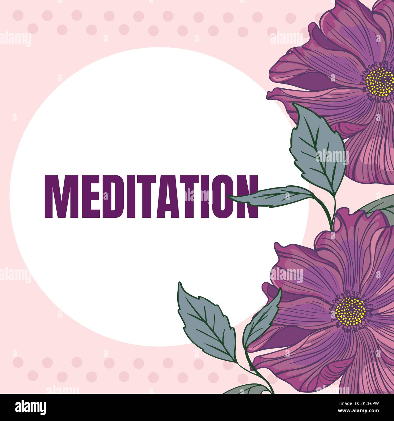 Writing displaying text Meditation. Business showcase achieve a ...