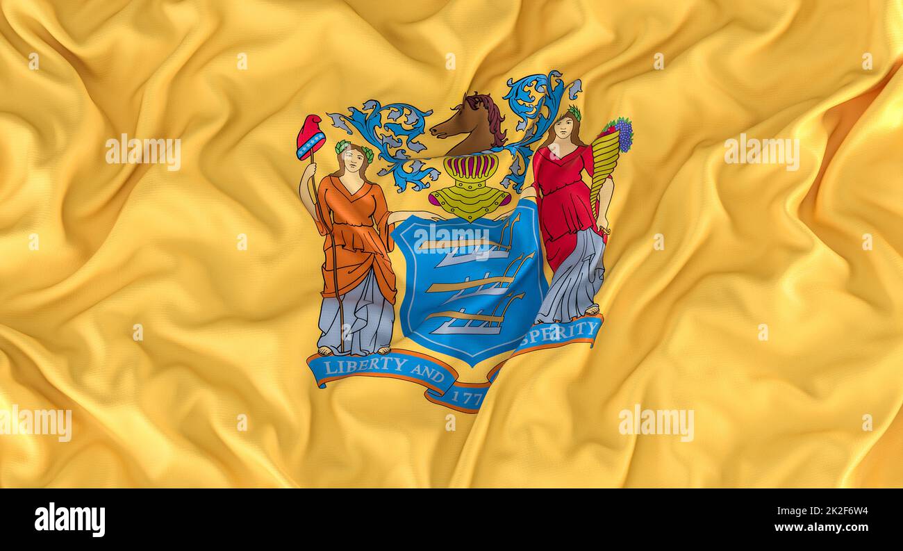 state flag of new jersey Stock Photo - Alamy