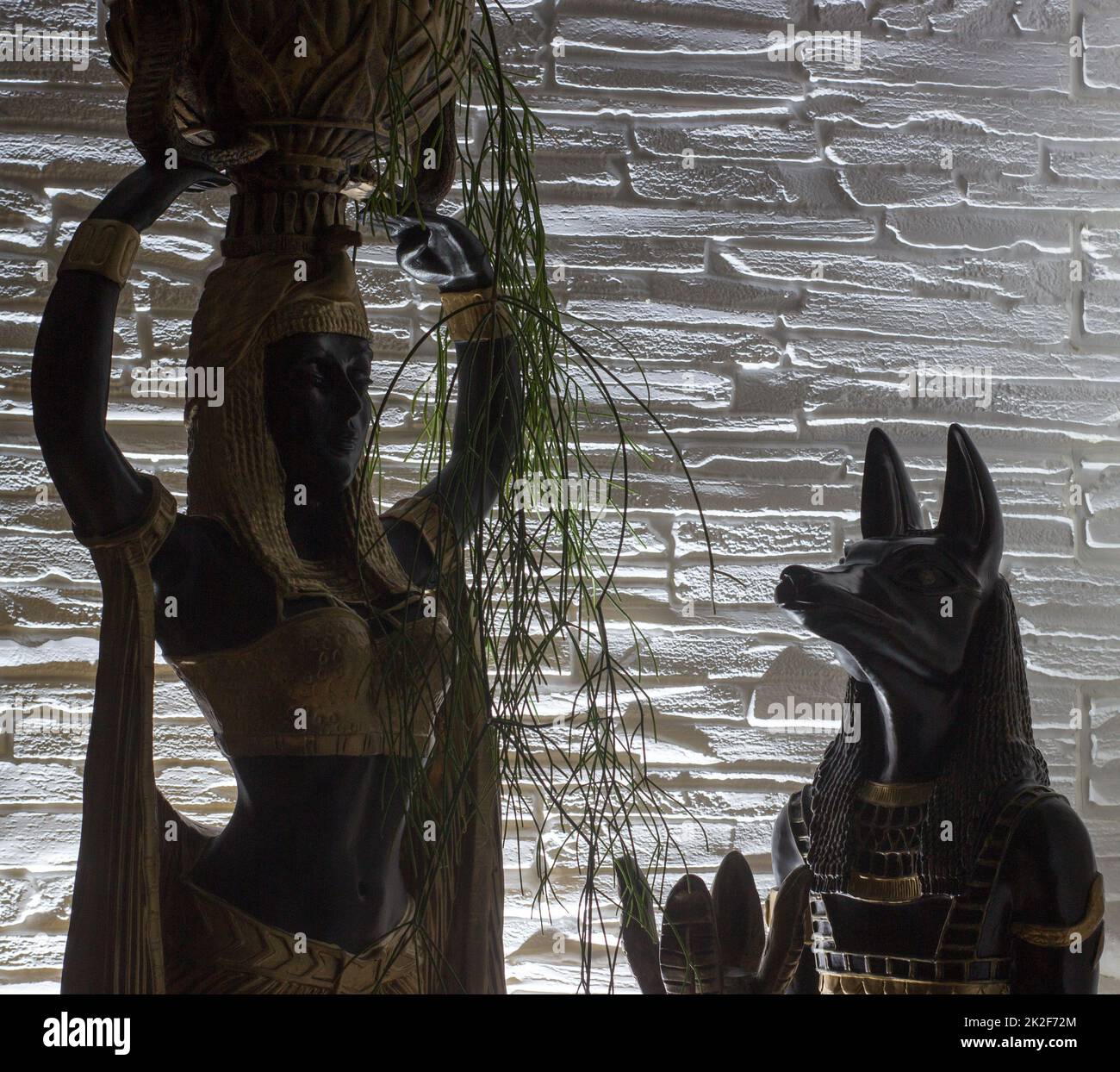 Jackal anubis, Cleopatra's Nubian servant statue 8 Stock Photo - Alamy