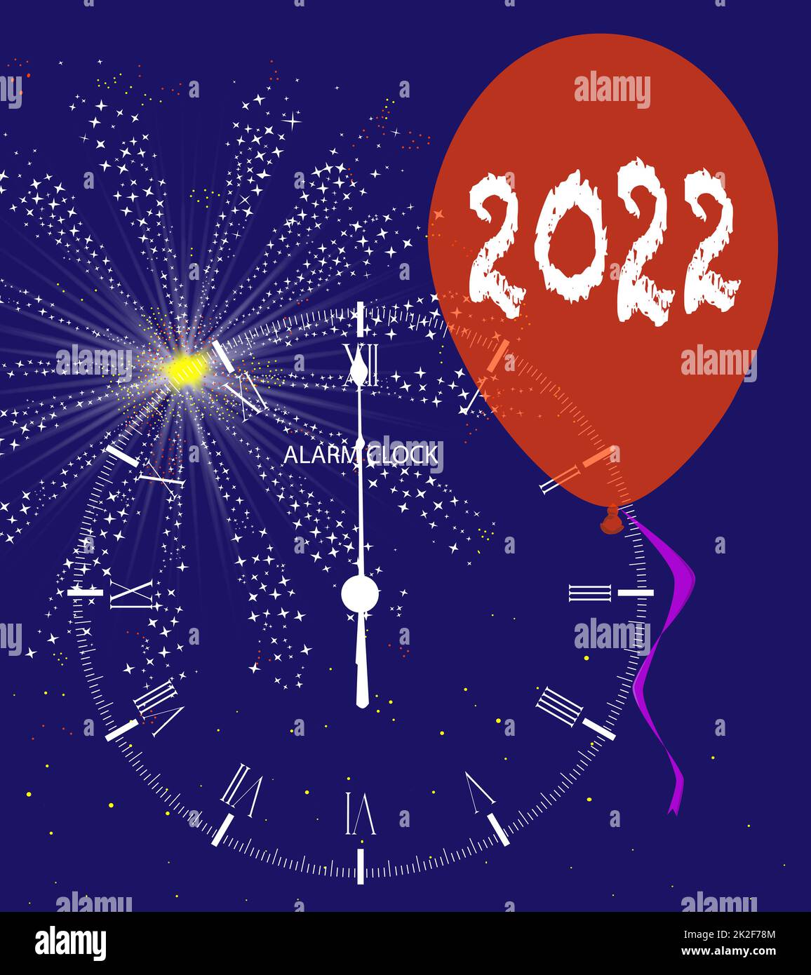 Celebration Clock For 2022 Stock Photo - Alamy