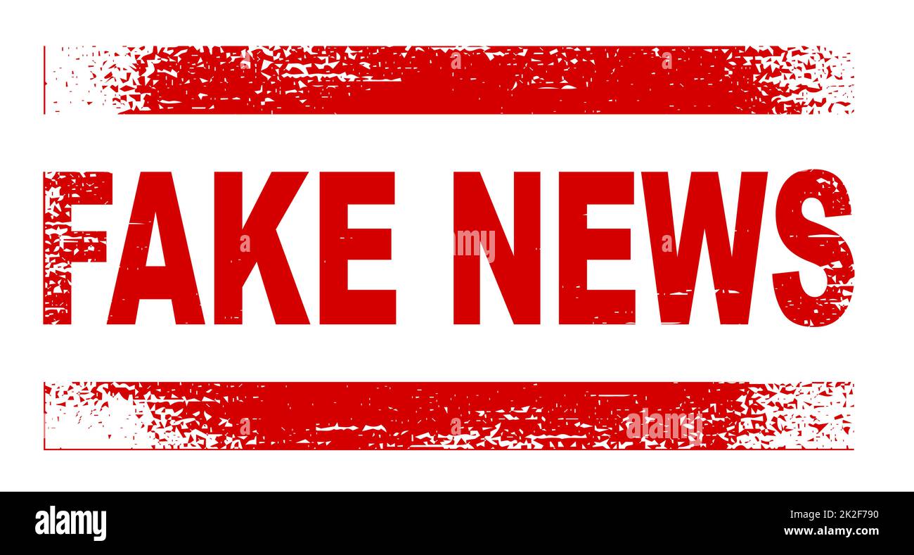 Fake New Rubber Ink Stamp Stock Photo - Alamy