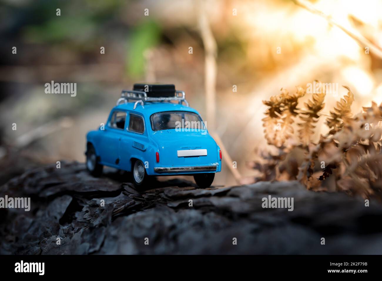 Classic car (model) on an off-road adventure Stock Photo - Alamy