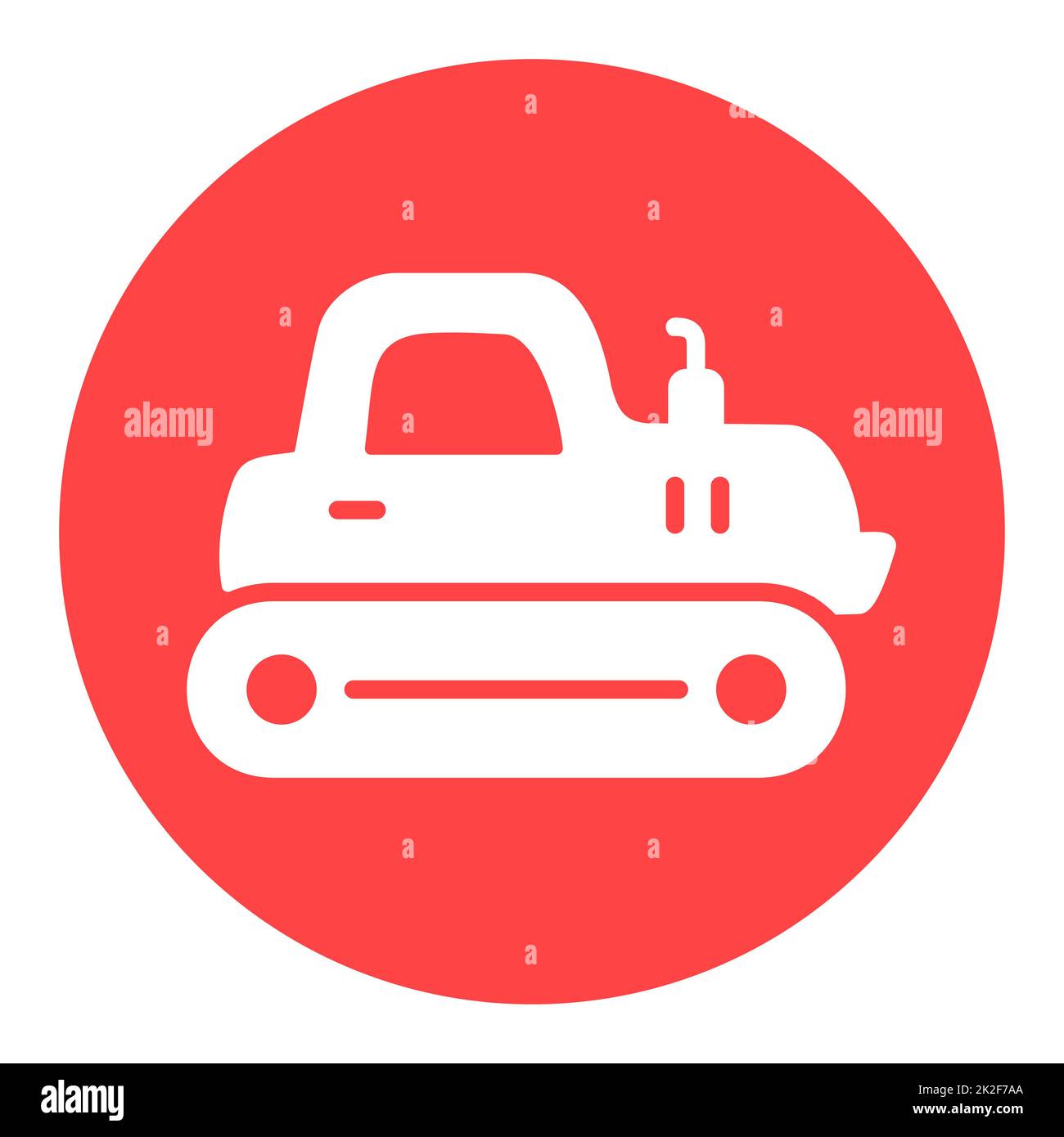 Tractor crawler vector isolated glyph icon Stock Photo - Alamy