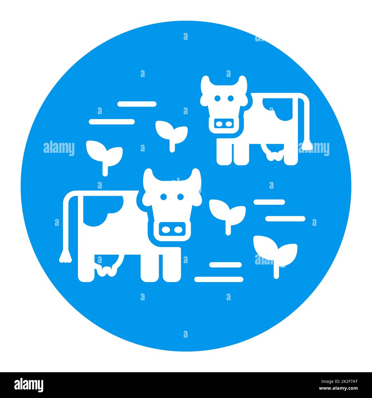 Cow on a pasture vector glyph icon Stock Photo - Alamy