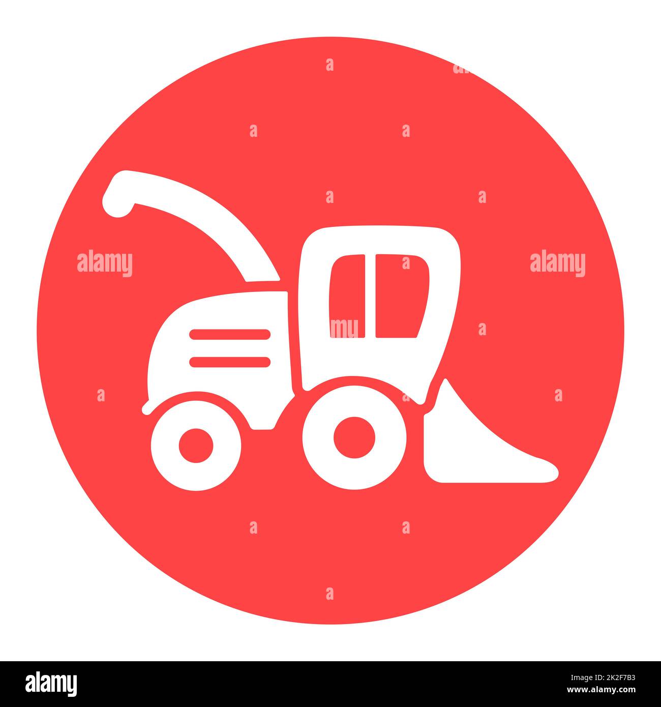 Combine harvester flat vector glyph icon Stock Photo - Alamy
