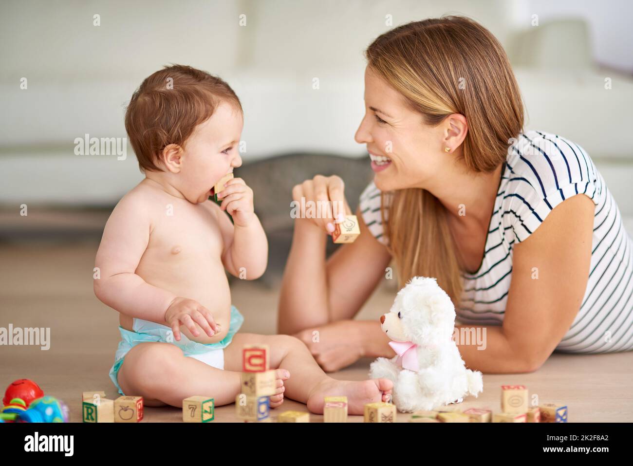 Babies Playing With Blocks