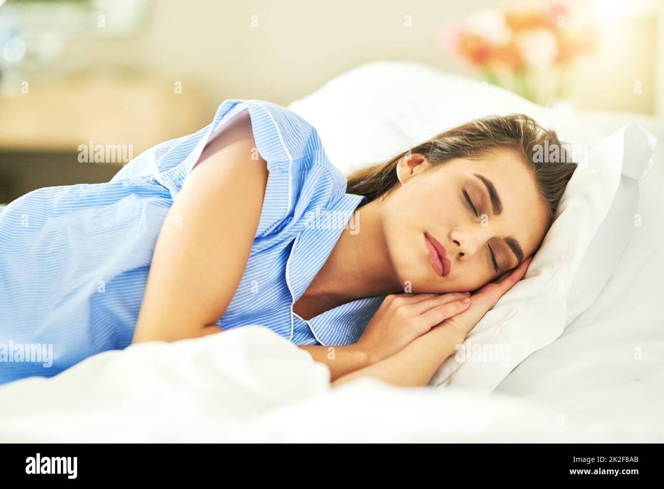 Woman asleep bed alone hi-res stock photography and images - Alamy