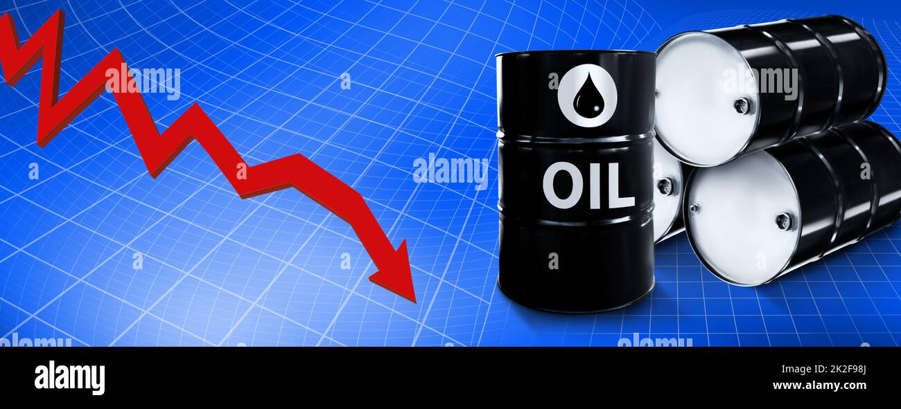 Oil industry concept with oil petrol barrel. 3D Illustration Stock ...