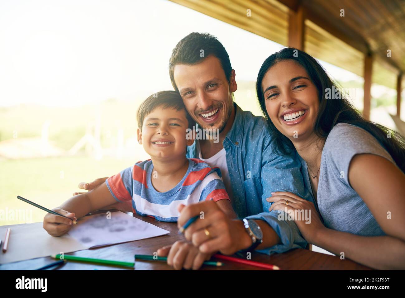 Colouring in pictures together also adds colour to our lives. Cropped ...