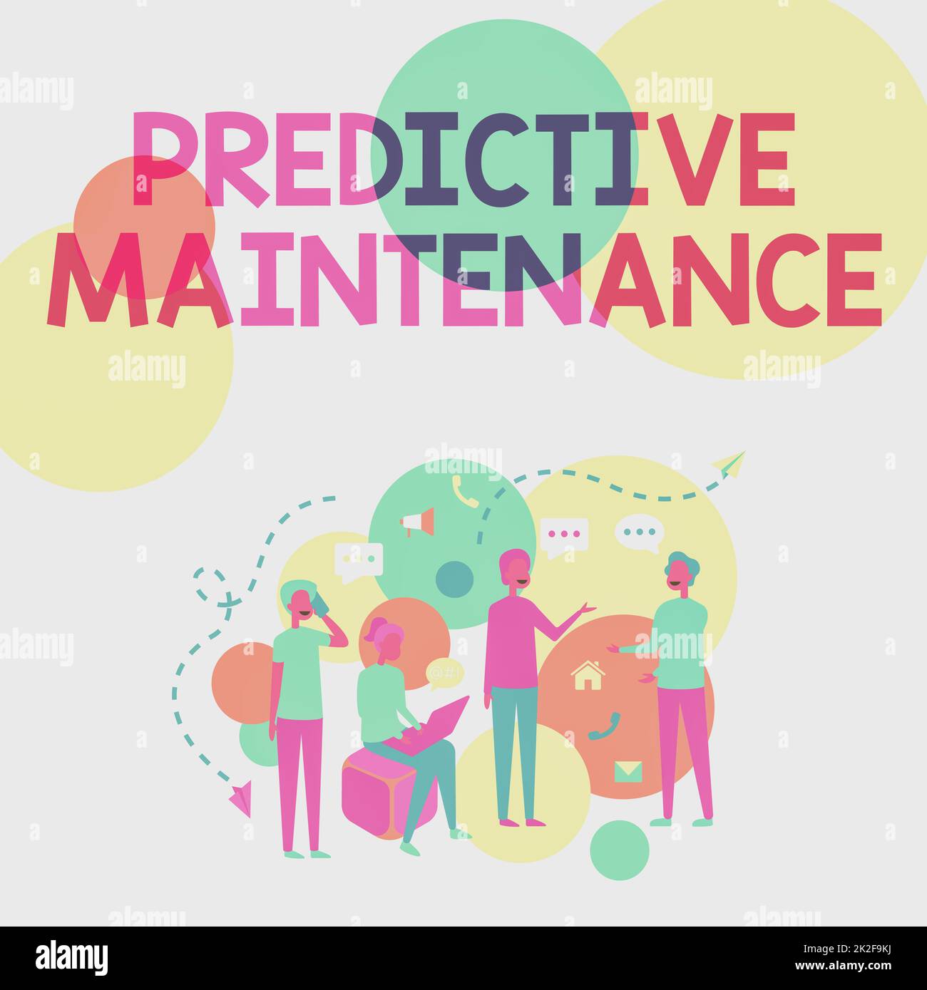 Text caption presenting Predictive Maintenance. Business showcase ...