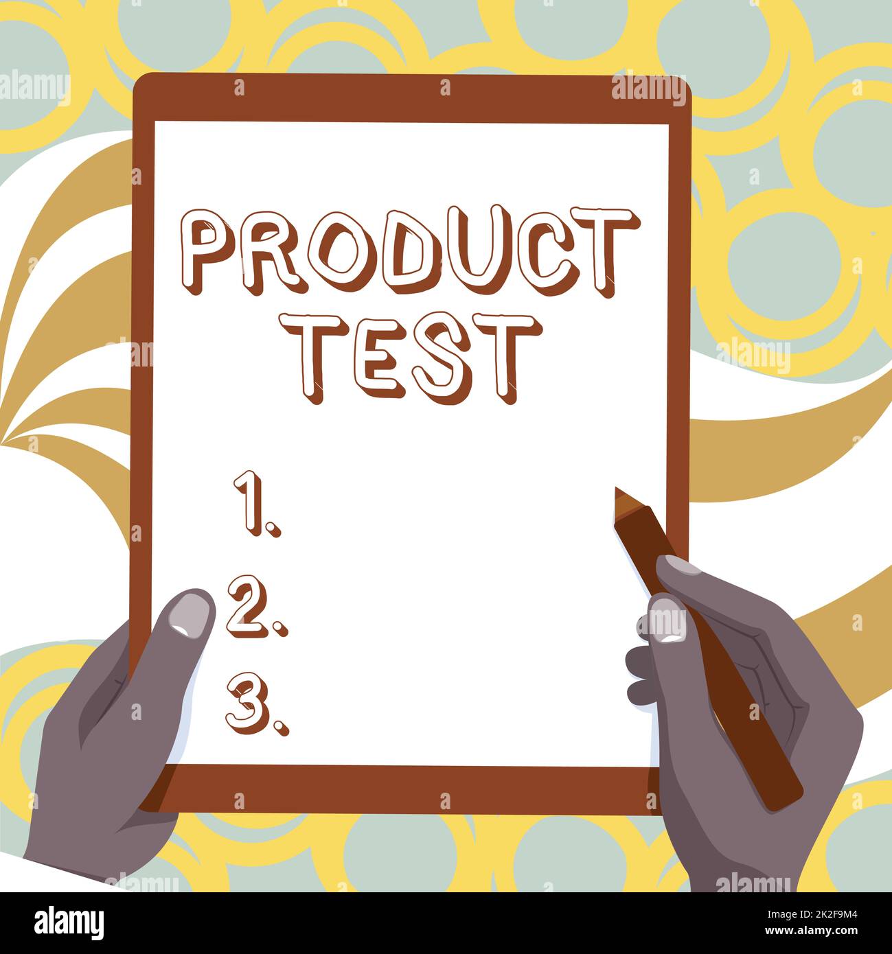 Handwriting text Product Test. Business idea process of measuring the ...