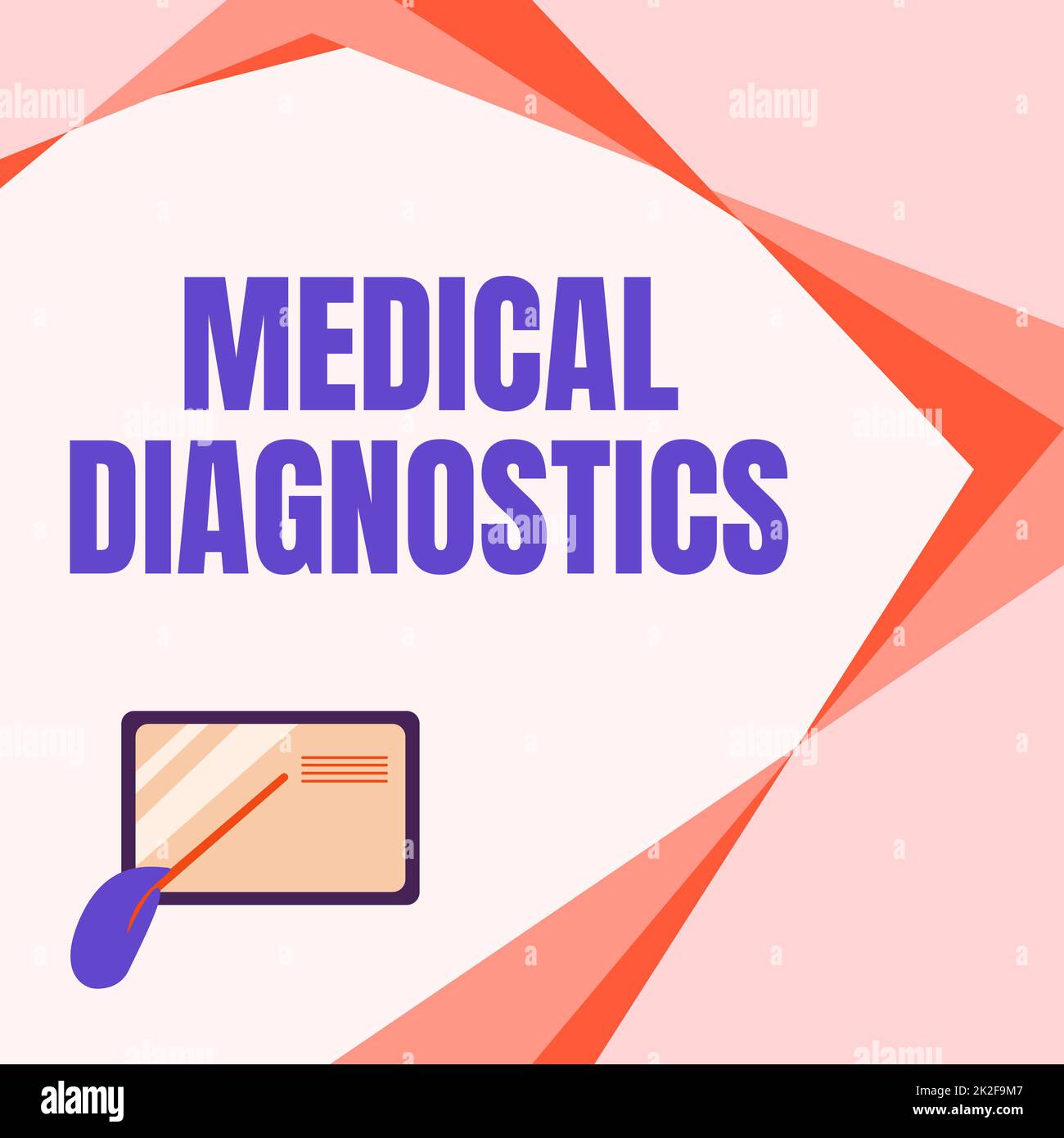 Text caption presenting Medical Diagnostics. Concept meaning a symptom ...