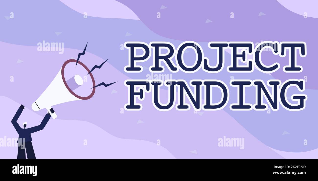 Hand writing sign Project Funding. Business showcase paying for start ...