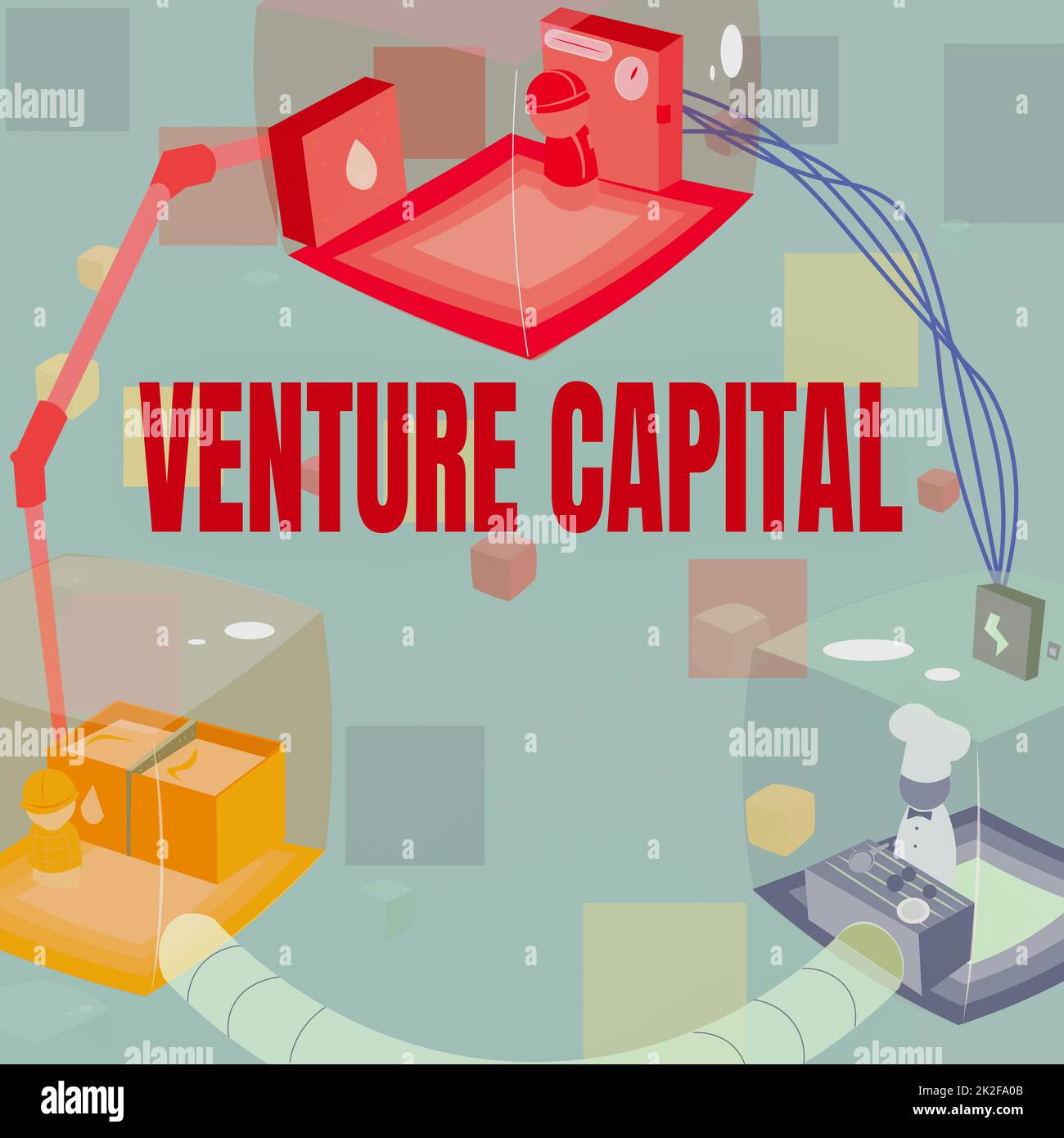 Sign displaying Venture Capital. Business idea Venture Capital Joined ...