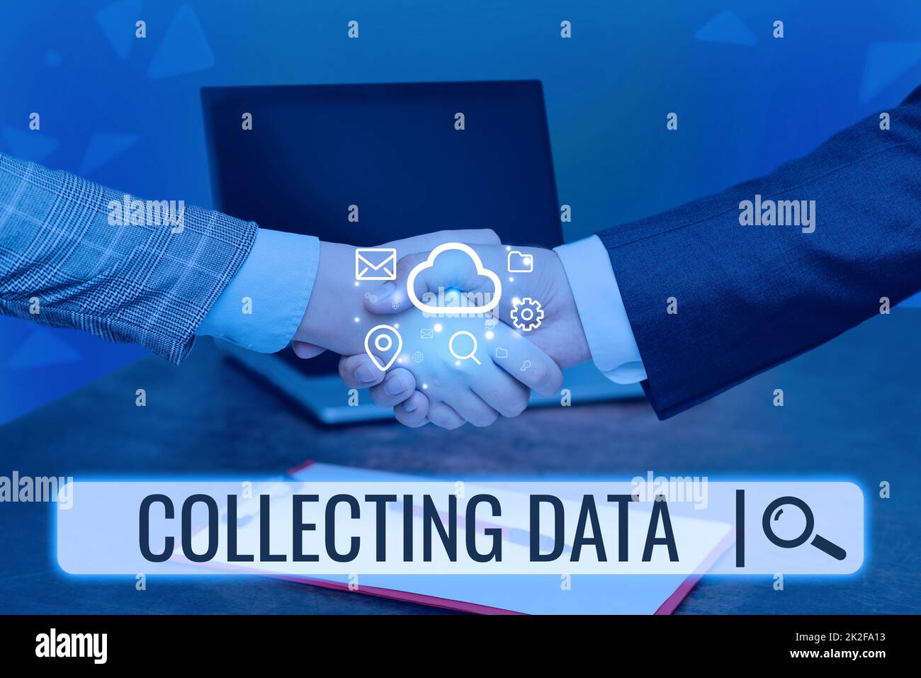 Text showing inspiration Collecting Data. Business showcase Gathering ...