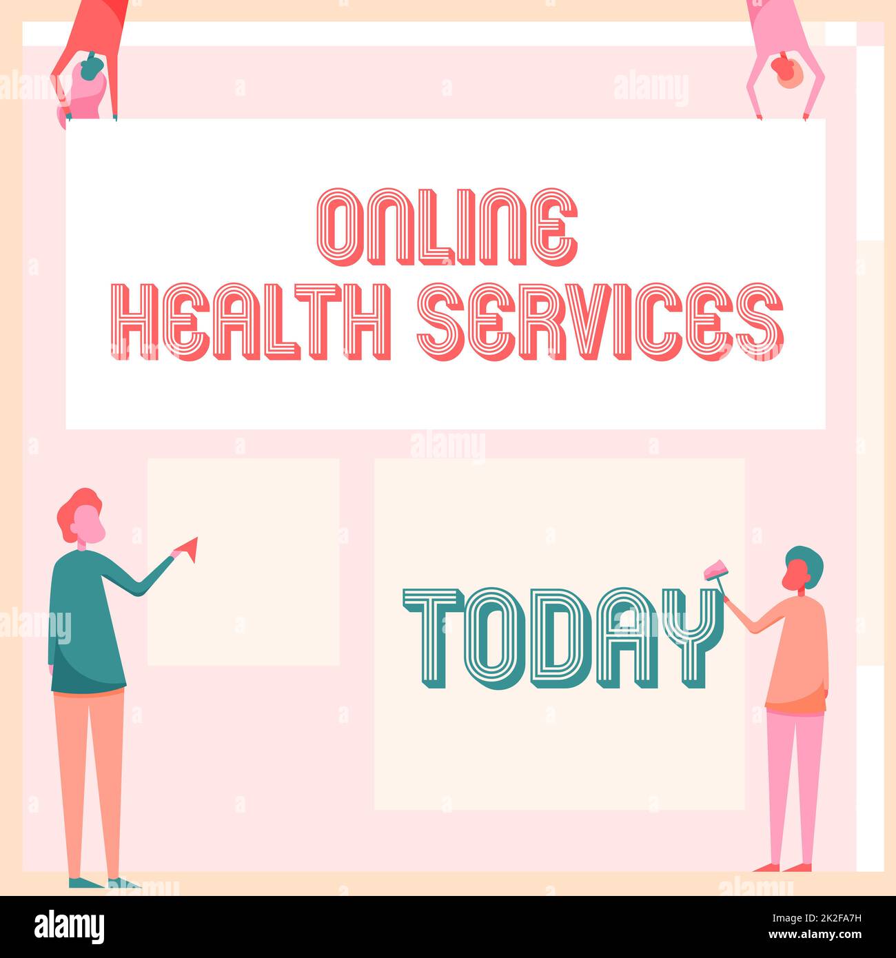 Sign displaying Online Health Services. Business idea Healthcare ...