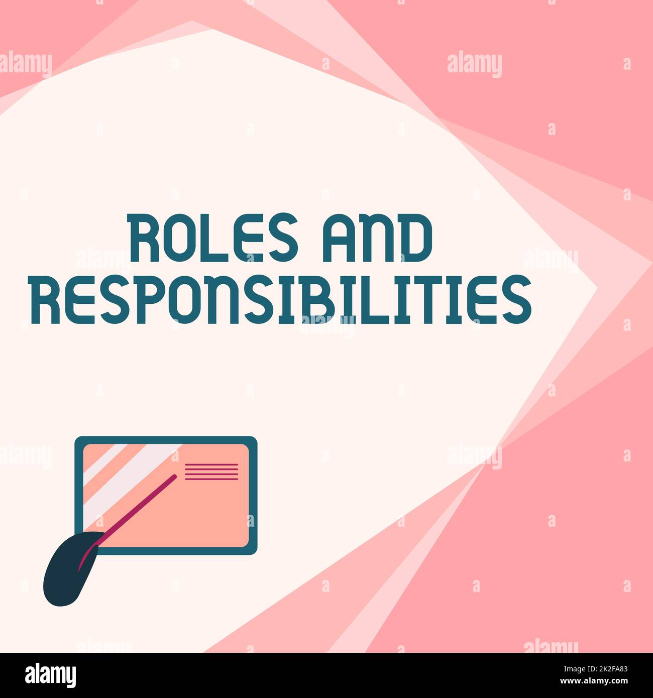 Hand writing sign Roles And Responsibilities. Word Written on Business ...