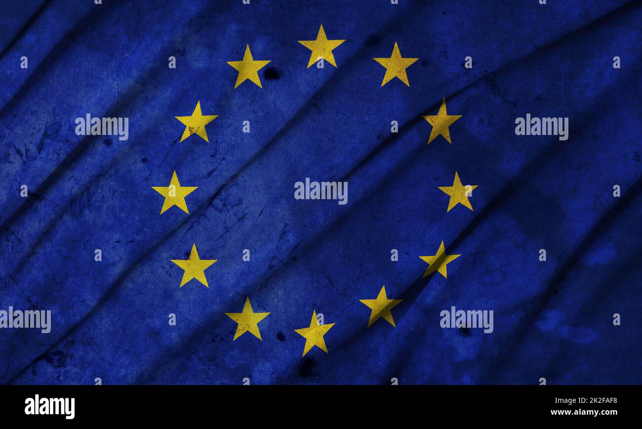 Grunge european union flag hi-res stock photography and images - Alamy