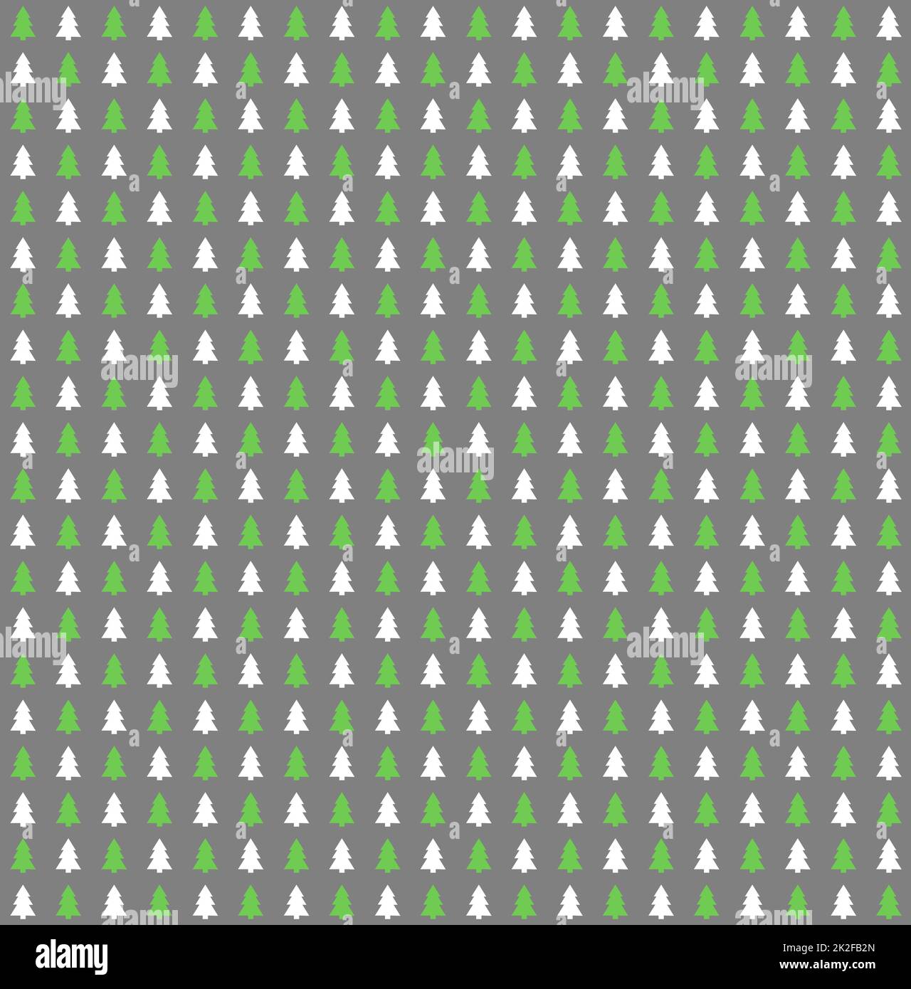 Christmas wrapping paper with fir trees grey white and green Stock ...