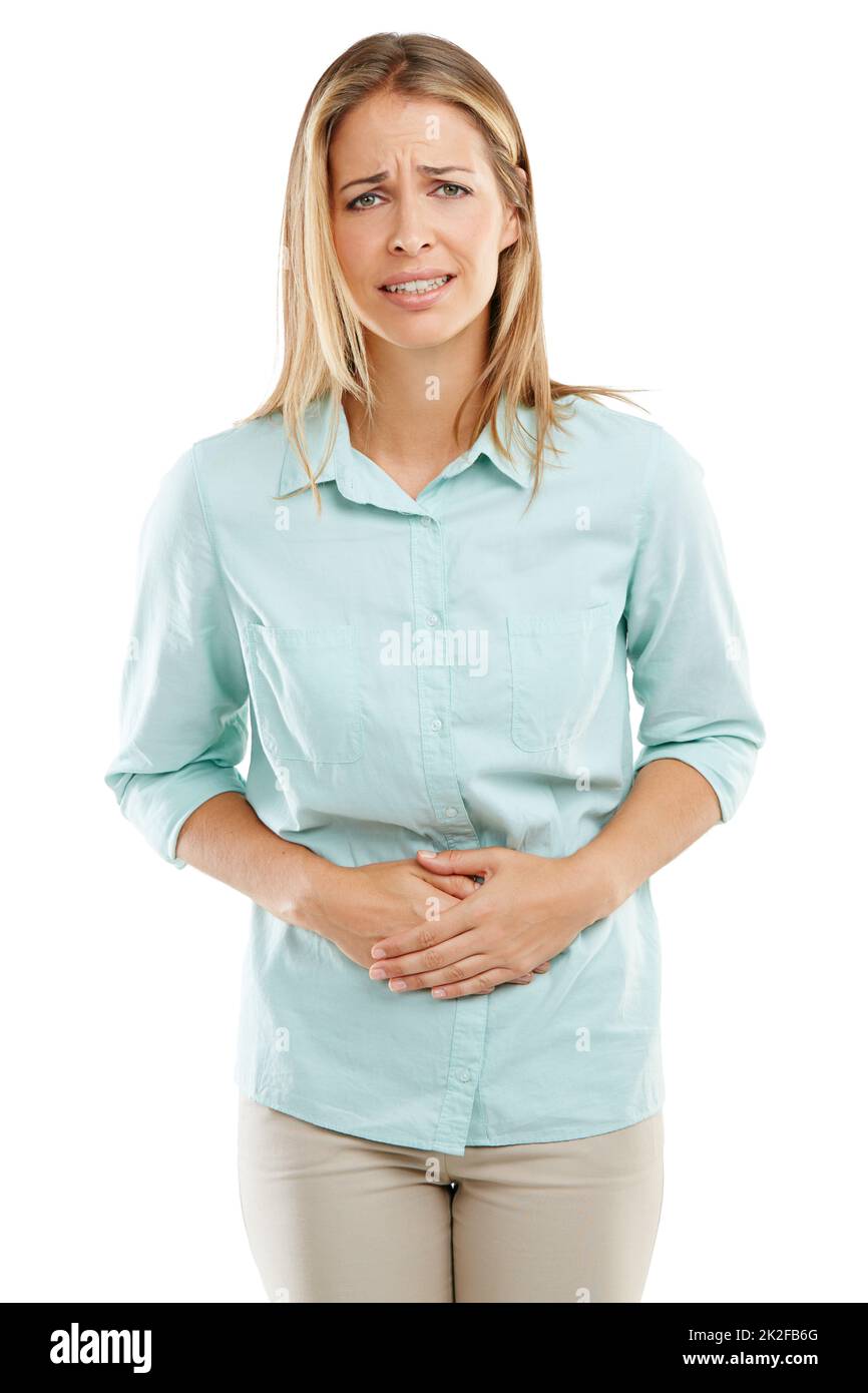 Woman sore stomach hi-res stock photography and images - Alamy
