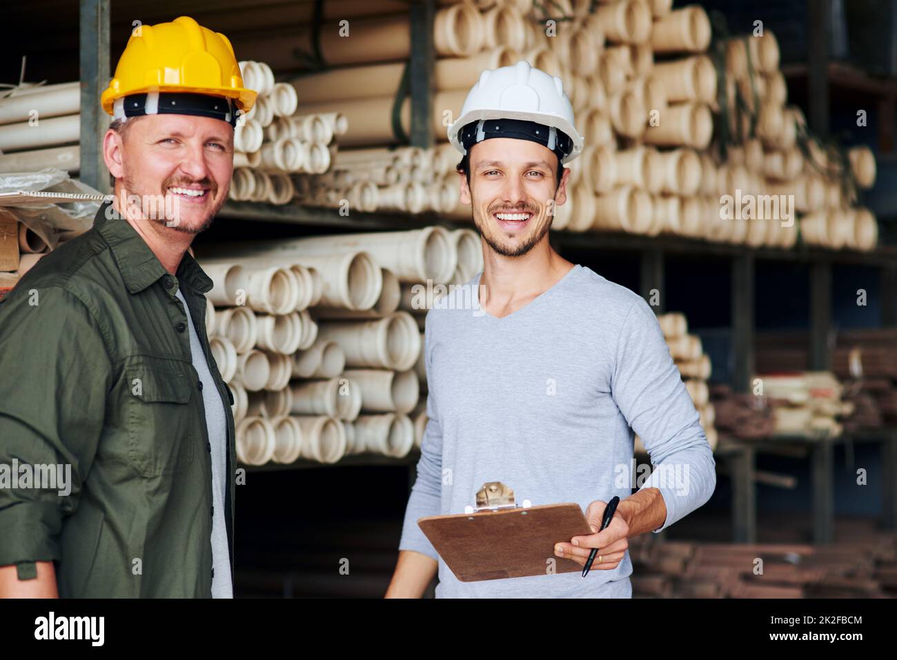Construction Workers Working Inside