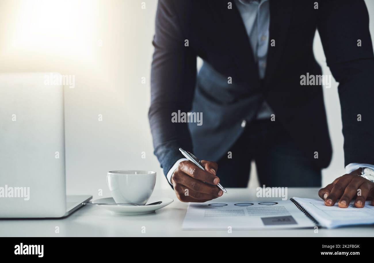 One last thing.... Cropped shot of an unrecognizable young businessman ...