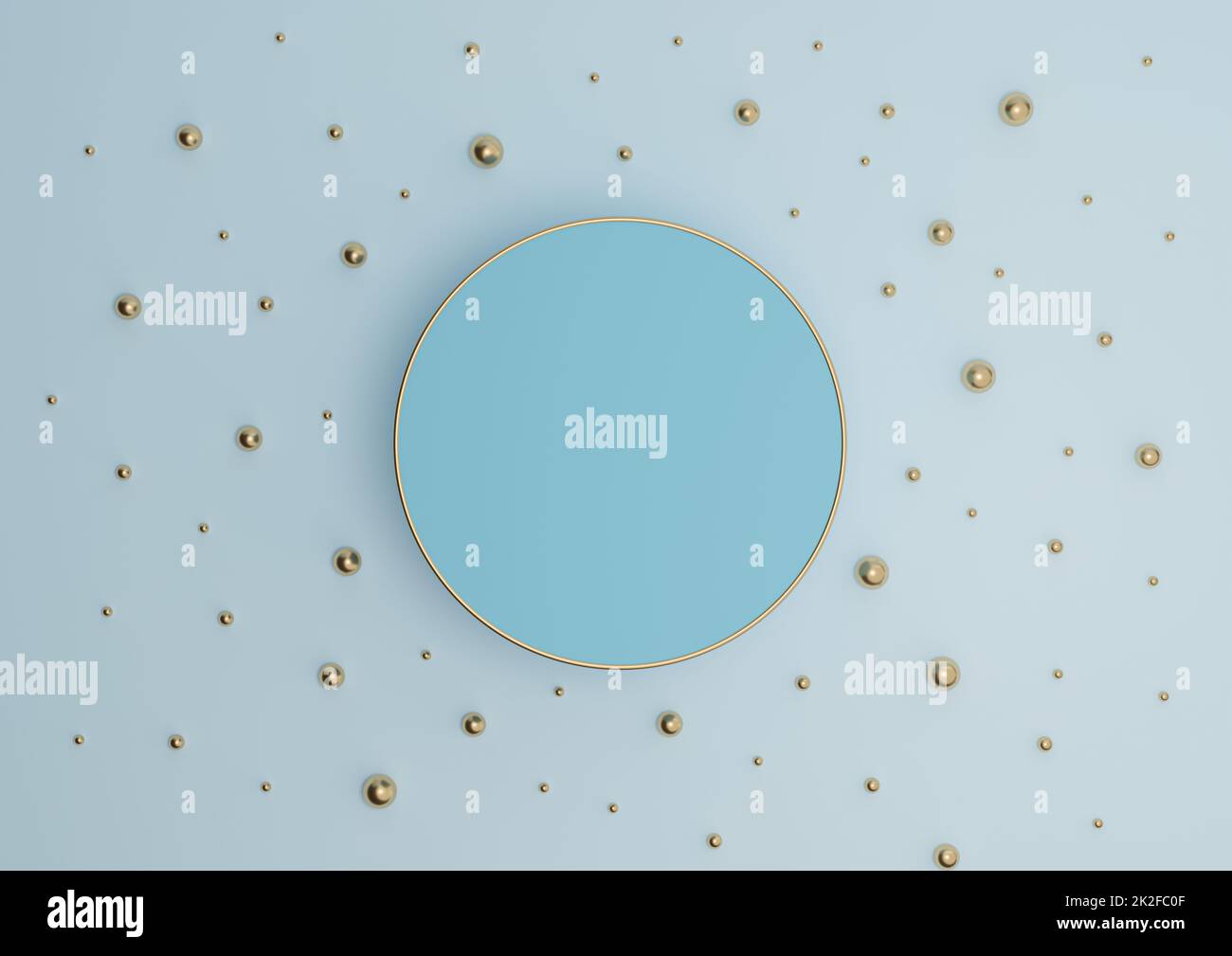 Light, pastel, baby blue 3D rendering luxury product display podium or ...