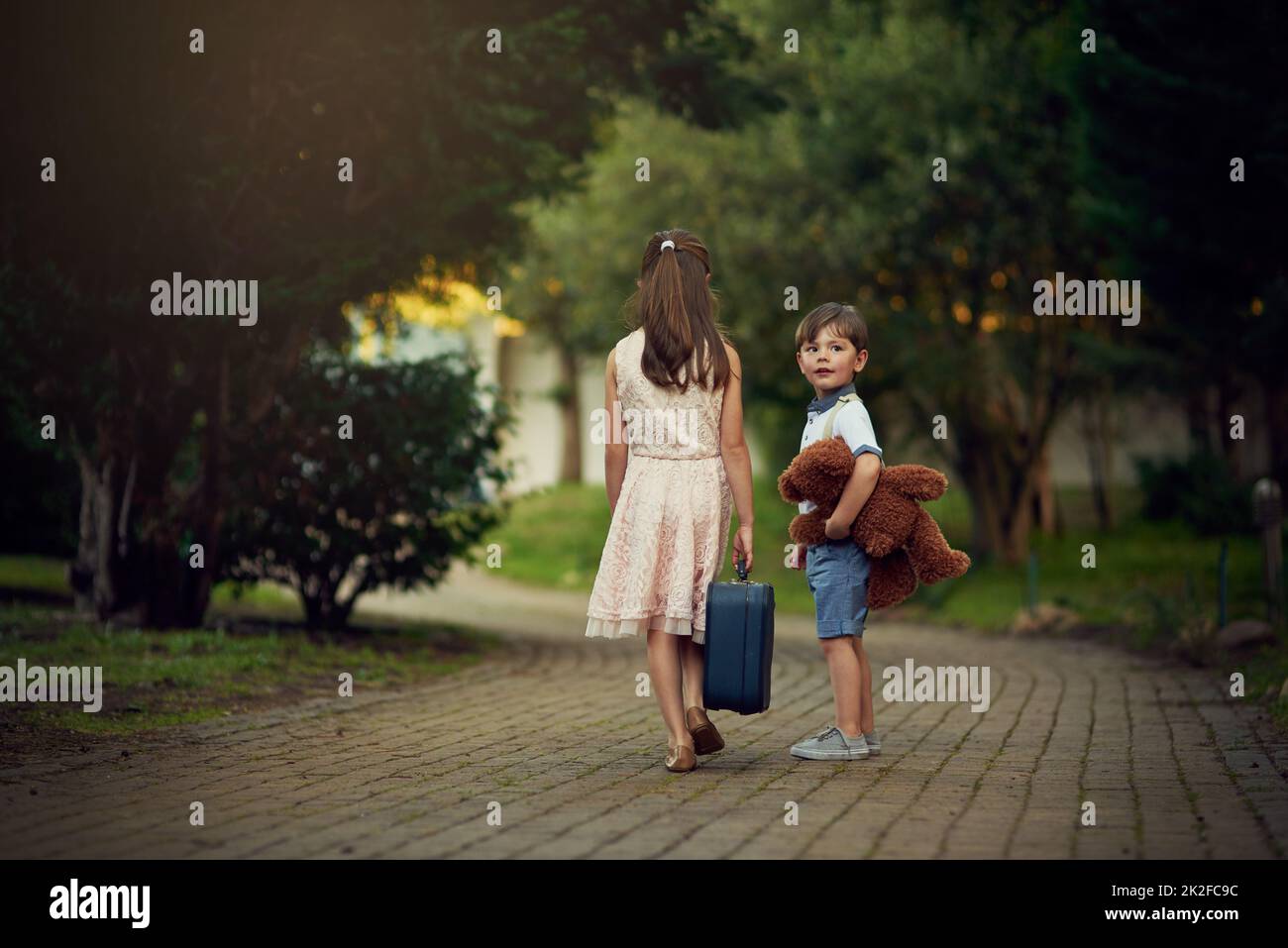 Girl And Boy Walking Away From Each Other