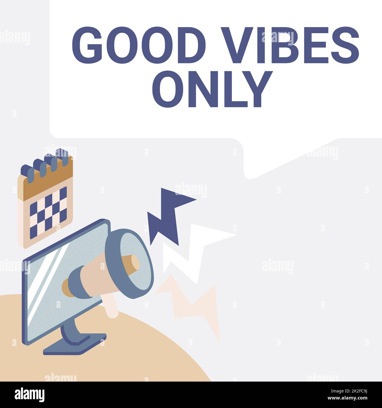 Handwriting text Good Vibes Only. Business approach Just positive ...