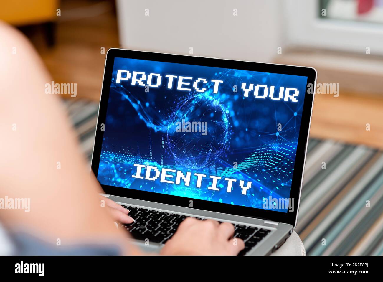 Conceptual display Protect Your Identity. Business approach enabling ...
