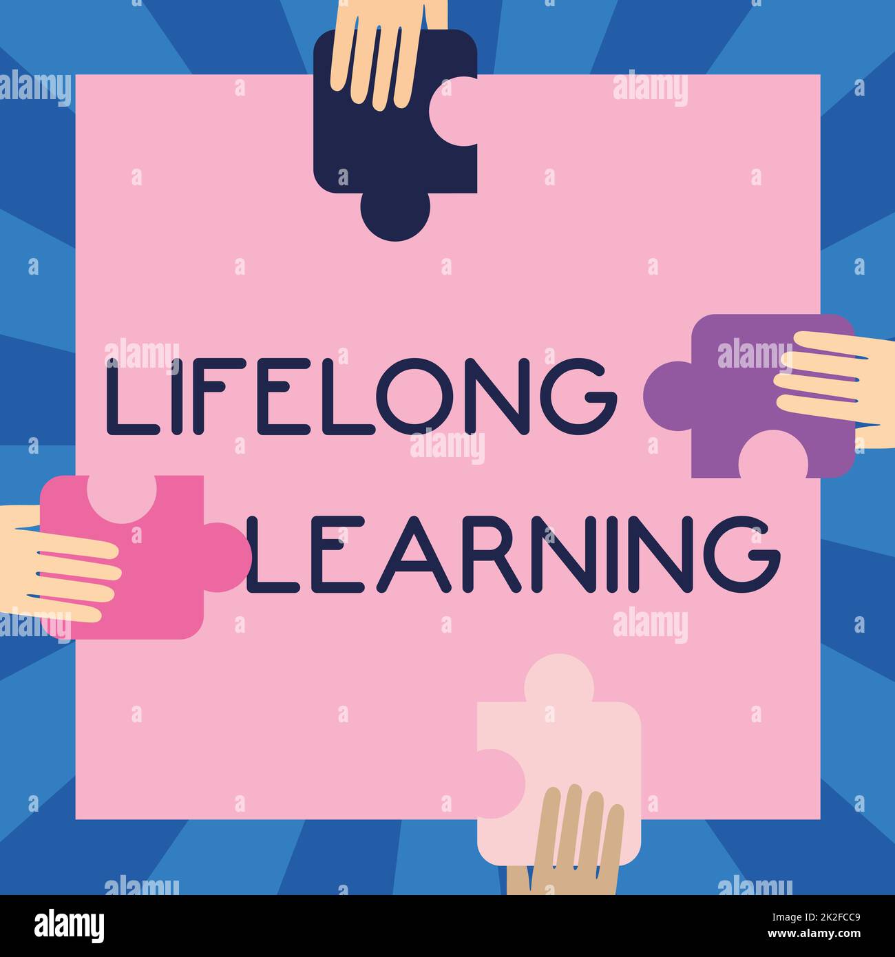 Hand writing sign Lifelong Learning. Business showcase pursuit of ...