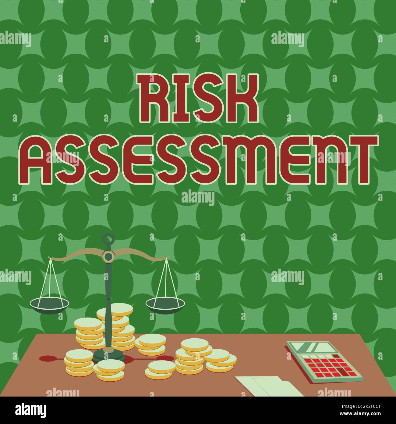 Conceptual caption Risk Assessment. Business overview evaluating ...