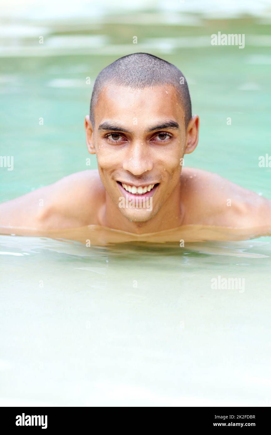 Man pool handsome hi-res stock photography and images - Alamy