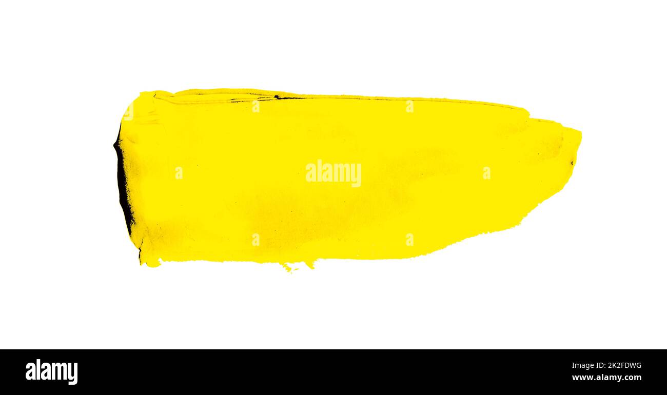 Yellow brush stroke isolated hi-res stock photography and images - Alamy