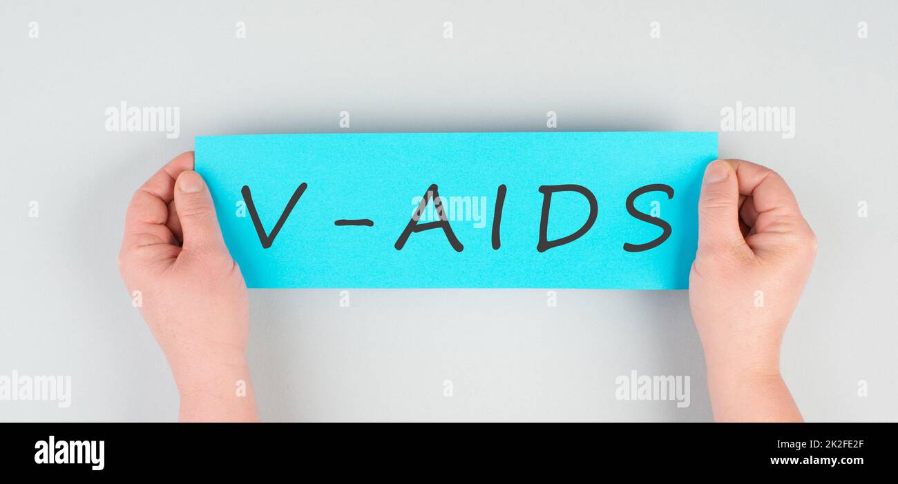 The word v-aids is standing on a paper, new autoimmune disease caused ...