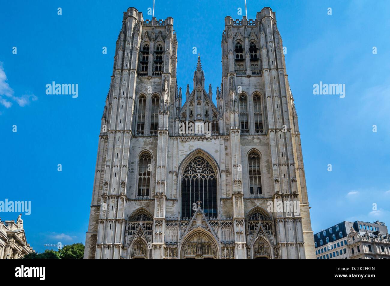 Medieval Gothic cathedral of Brussels, Belgium Stock Photo - Alamy