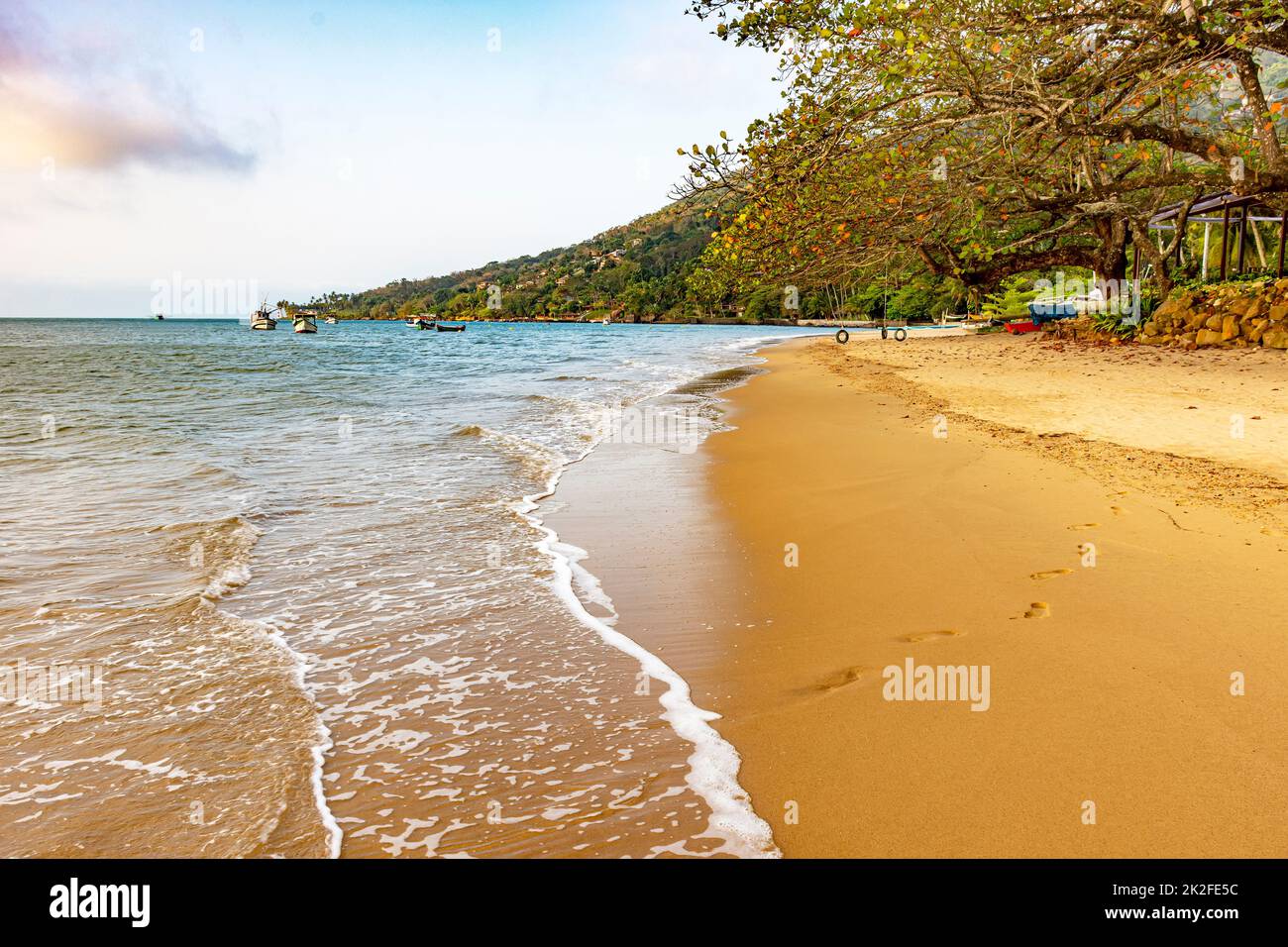 Ilhabela Island Beach one of the main tourist spots of the coast of Sao ...
