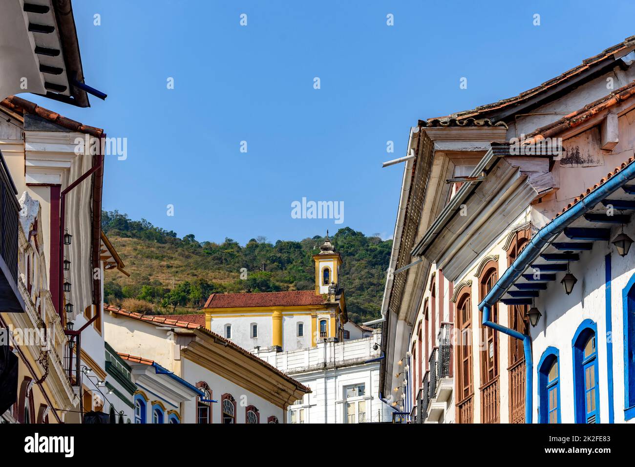 Old historic houses and churches in colonial architecture from the 18th ...