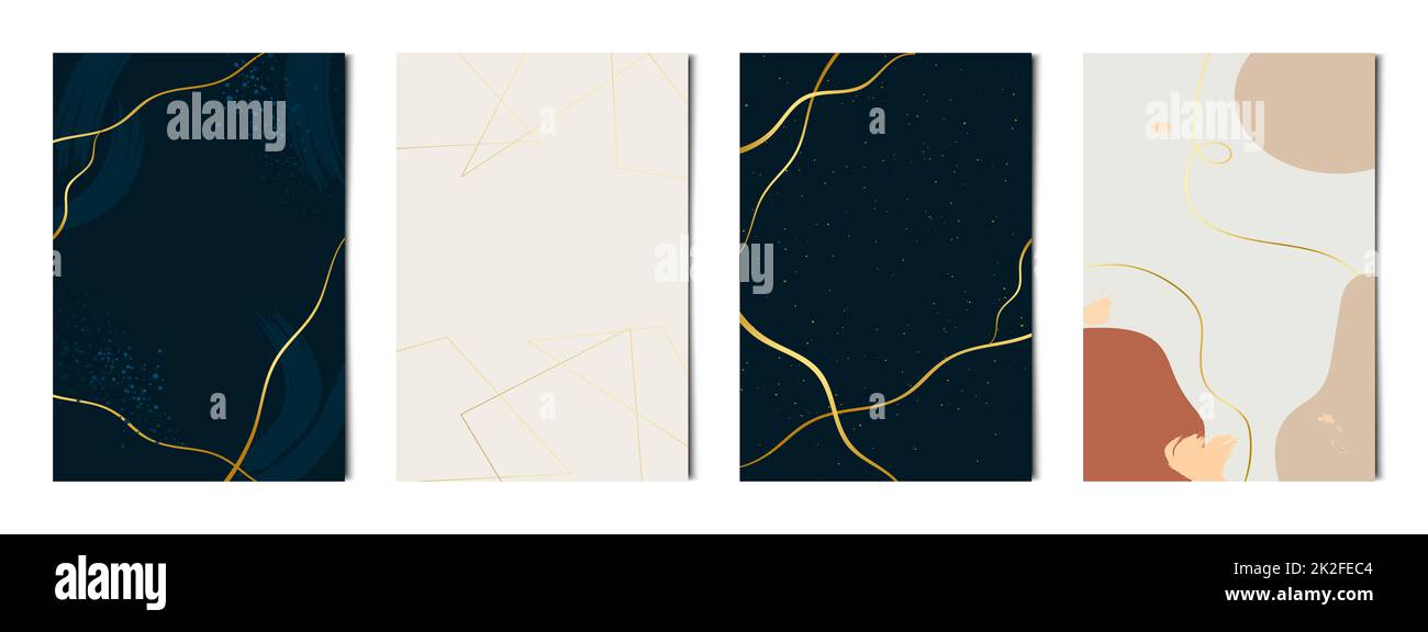 Set of 4 pcs abstract artistic texture backgrounds for advertising ...