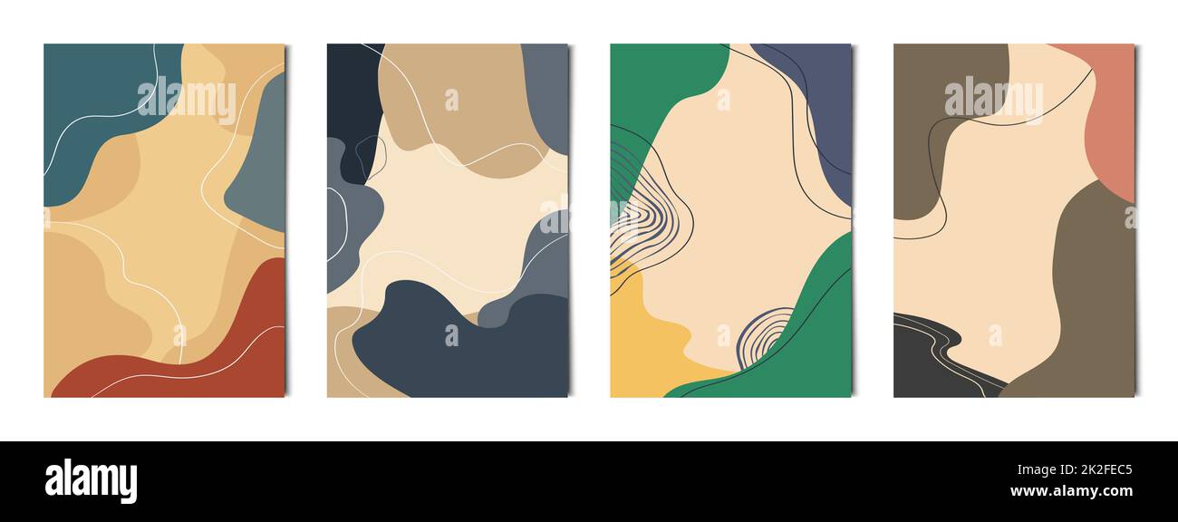 Set of 4 pcs abstract artistic texture backgrounds for advertising ...