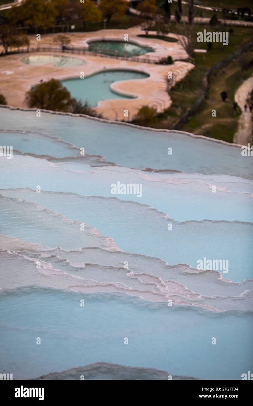 Travertin terraces in Pamukkale, Turkey Stock Photo - Alamy