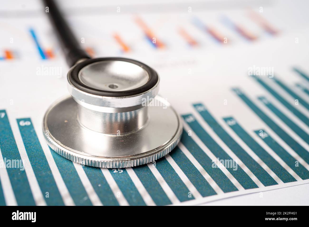 Stethoscope on charts and graphs paper, Finance, Account, Statistics ...