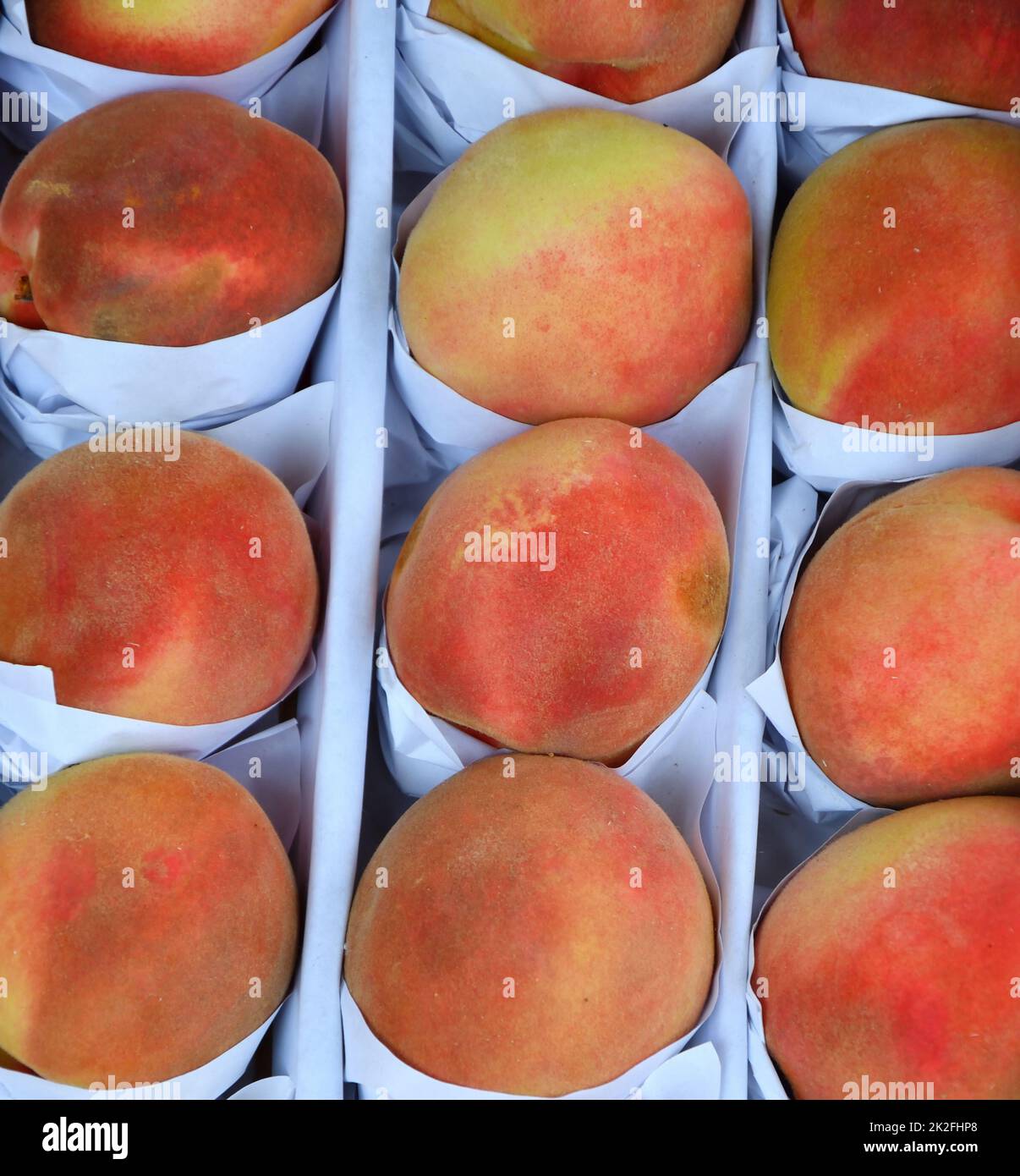 Ripe peaches of the new harvest Stock Photo - Alamy