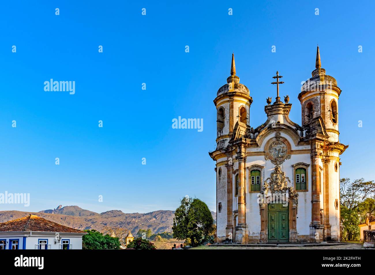 Antique church in Baroque and colonial style from the 18th century in ...