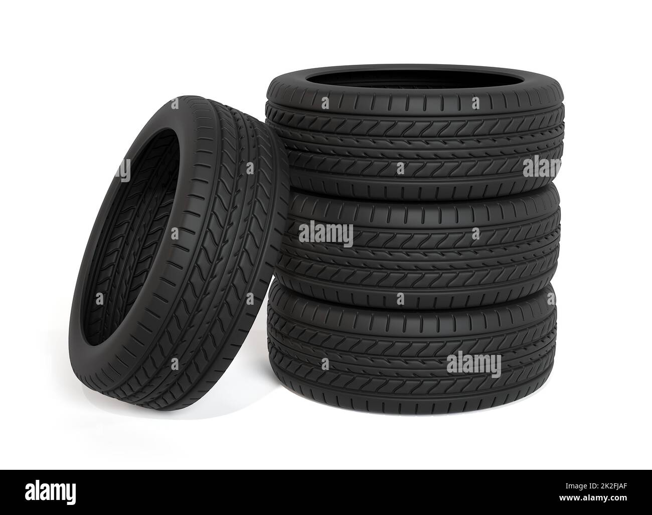 new tires on white background car wheels stack garage shop 3D ...